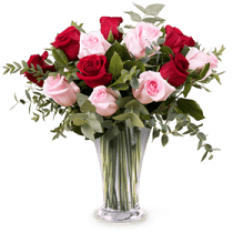 Bouquet de fleur rouge - Amour infini : 12 fleurs rouges
